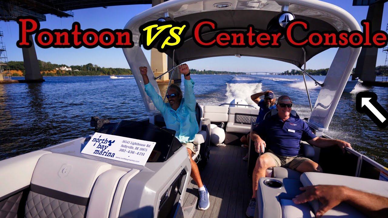 Two Boats with 350 Honda's Race ! Pontoon vs Fishing Boat ! - YouTube
