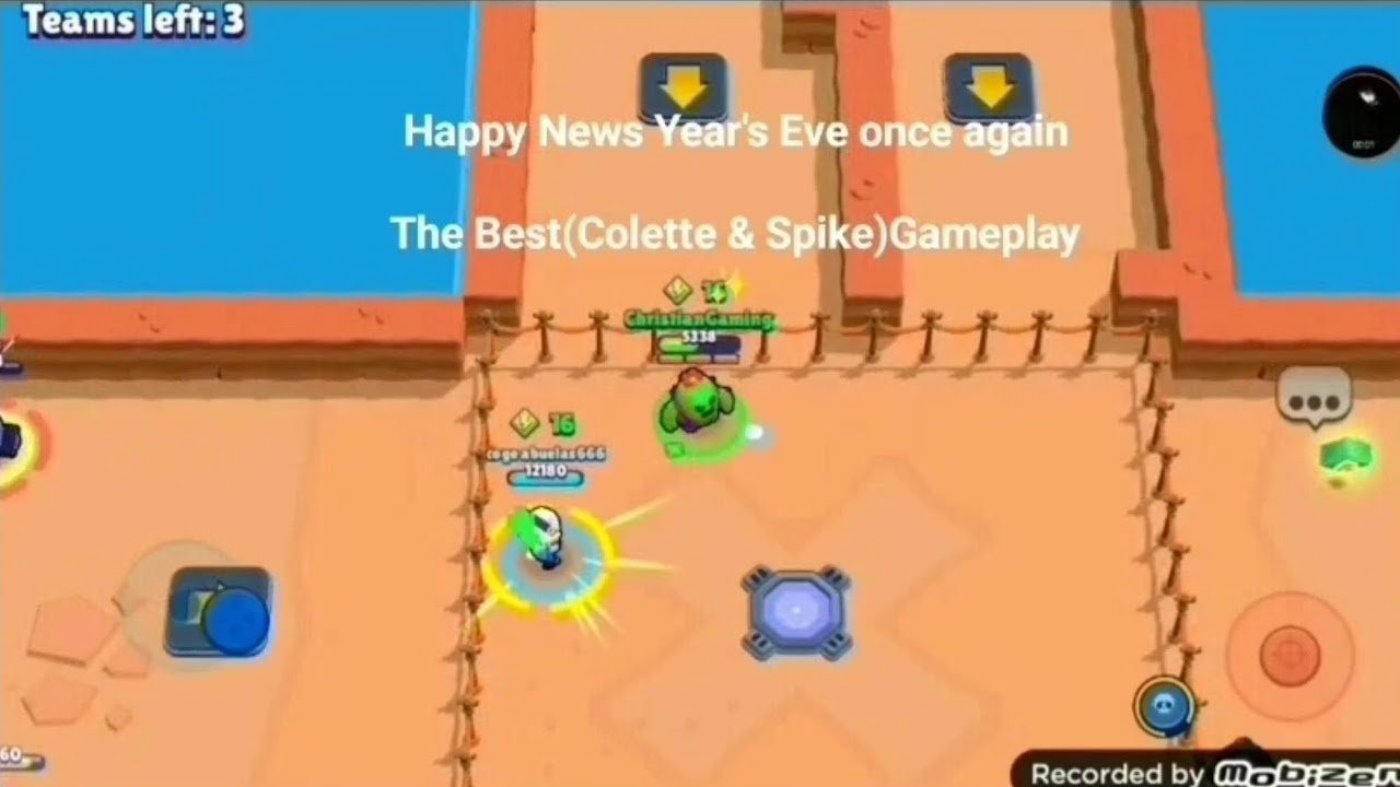 Brawl stars / Spike x Colette Gameplay ( New Year's Eve Special ️ ...
