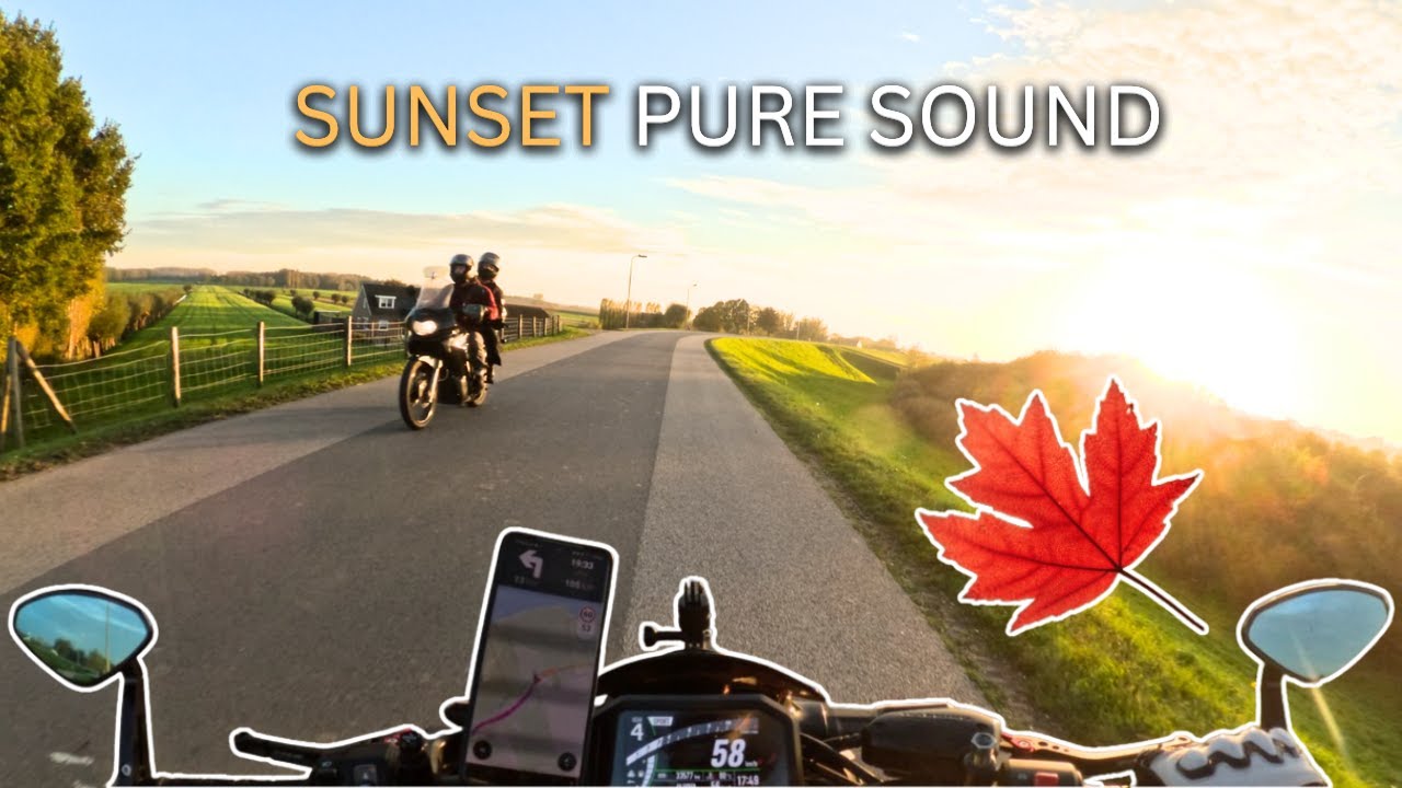 [POV] Kawasaki Z900 Autumn Sunset Ride in the Netherlands 🍁 [Pure Sound ...