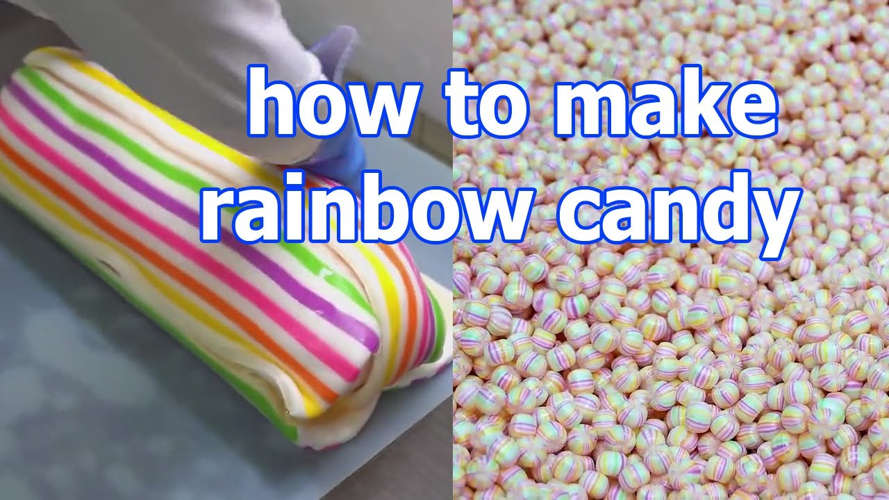 Handmade rainbow candy l how to make rainbow candy - YouTube