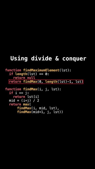 Mastering the Divide and Conquer technique! - YouTube