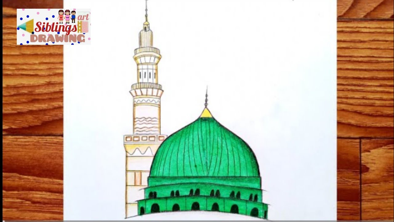 12 Rabi -UL-awal special drawing very easy||Eid milaad -un-nabi drawing ...