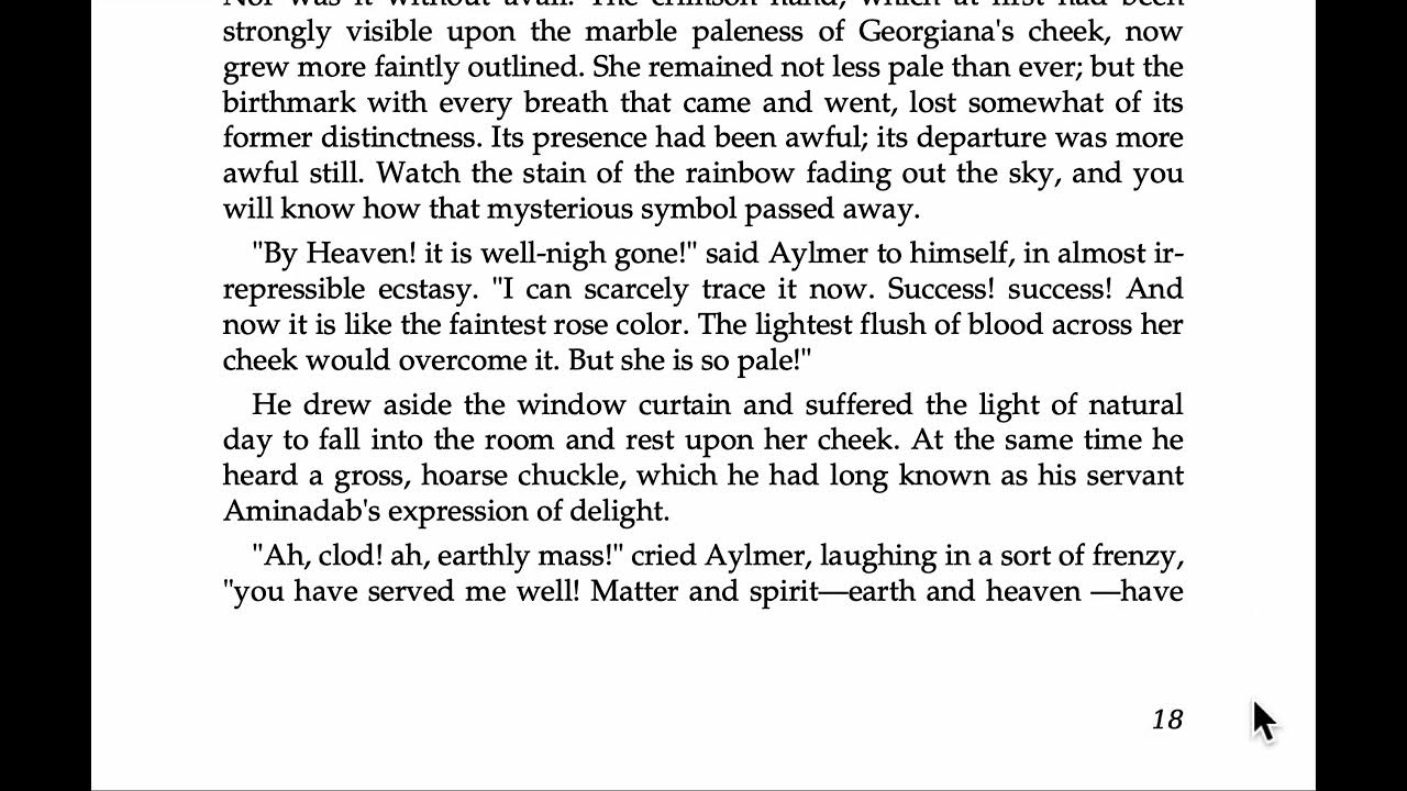 The Birthmark by Nathaniel Hawthorne (Full Text, Ending) - YouTube