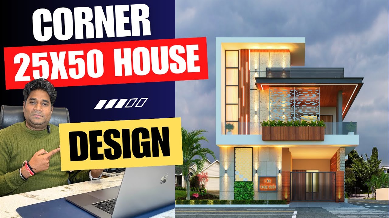 25x50 House Design | 25x50 House Plan | 25x50 Corner House Design ...