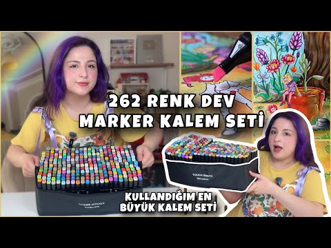 262 RENK DEV MARKER KALEM SETİ İNCELEMESİ | Marker hakkında bilgiler✨