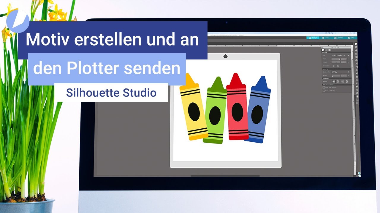 Silhouette Studio I Designs erstellen und an den Plotter senden - YouTube