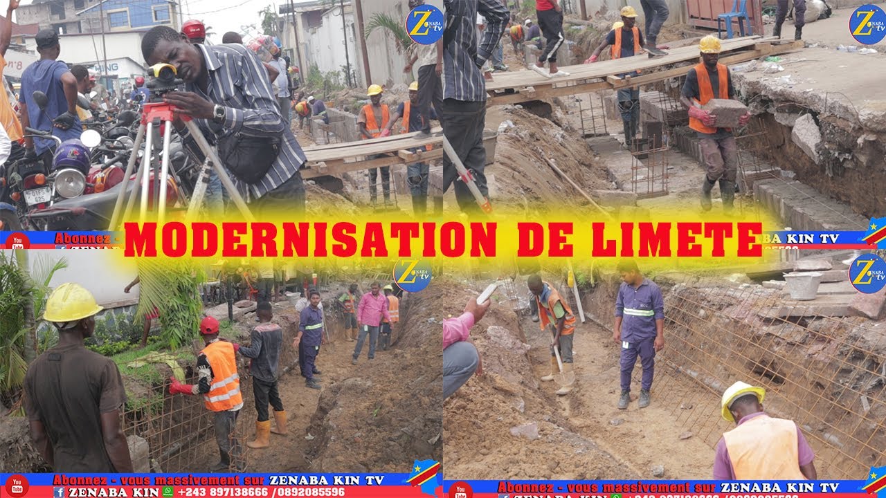 TRAVAUX DE MODERNISATION de la commune de LIMETE bravo FELIX TSHISEKEDI ...