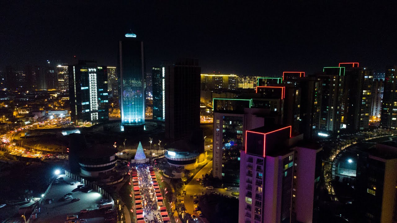 Erbil the city as knowing second Dubai - Erbil from above at night ...