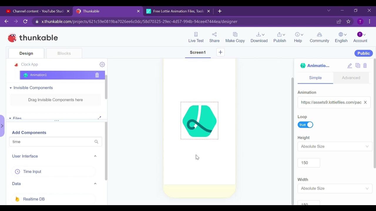 Clock App in thunkable - Tutorial - YouTube