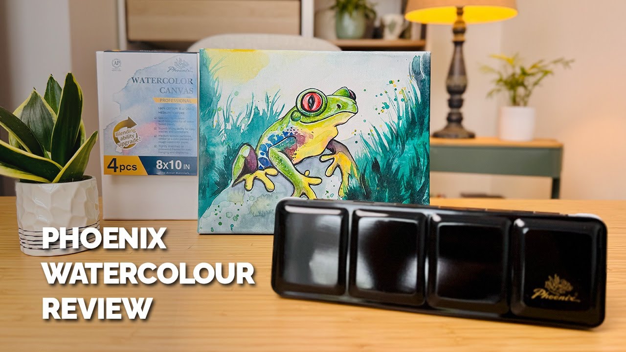 PHOENIX Professional Watercolor 24 Colours Set and Phoenix Watercolor ...