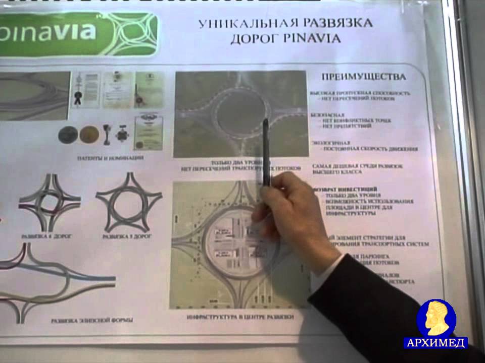 Уникальная развязка дорог PINAVIA. - YouTube