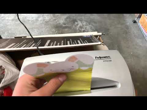Malfunctioning and dying Fellowes P70CM Strip Cut Paper Shredder is ...