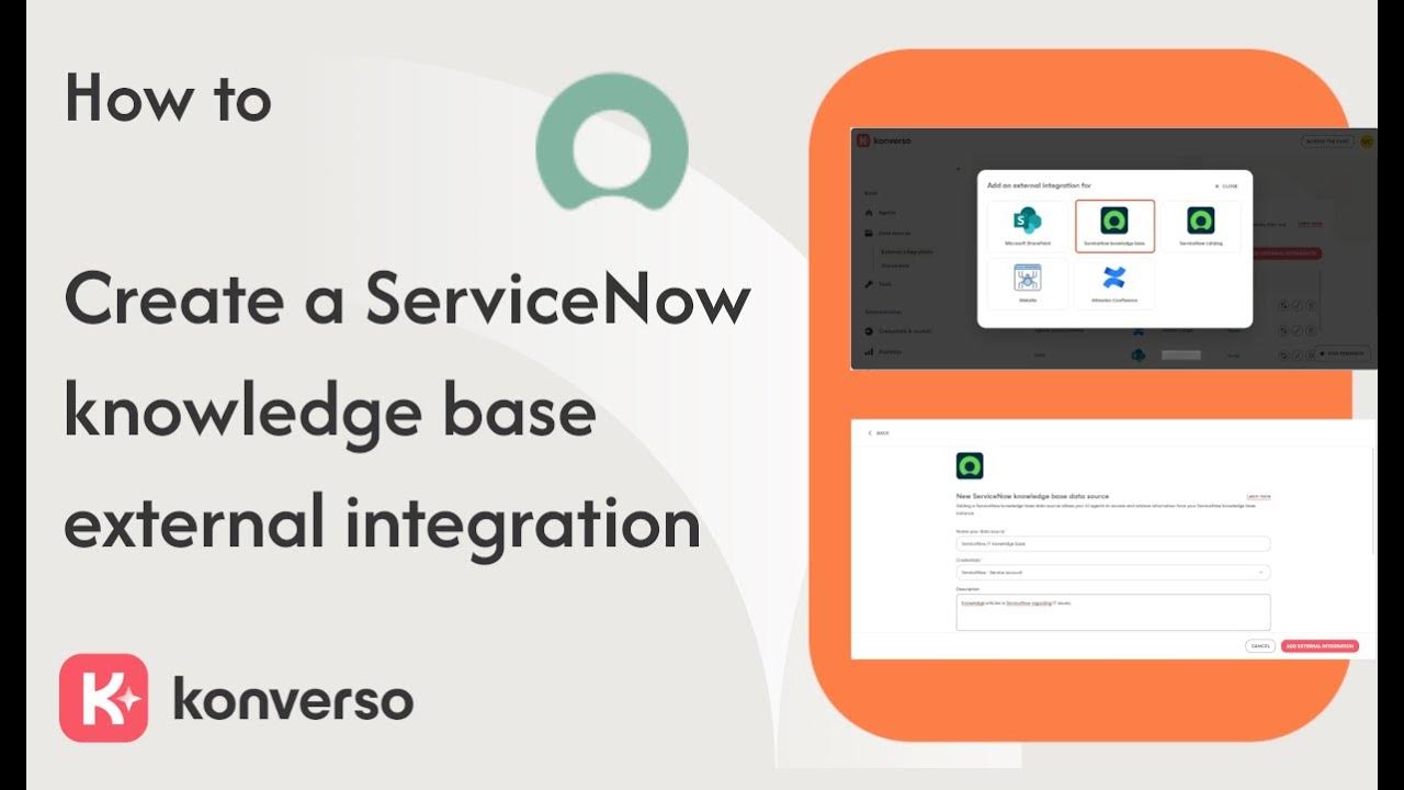 How to create a ServiceNow knowledge base external integration ...