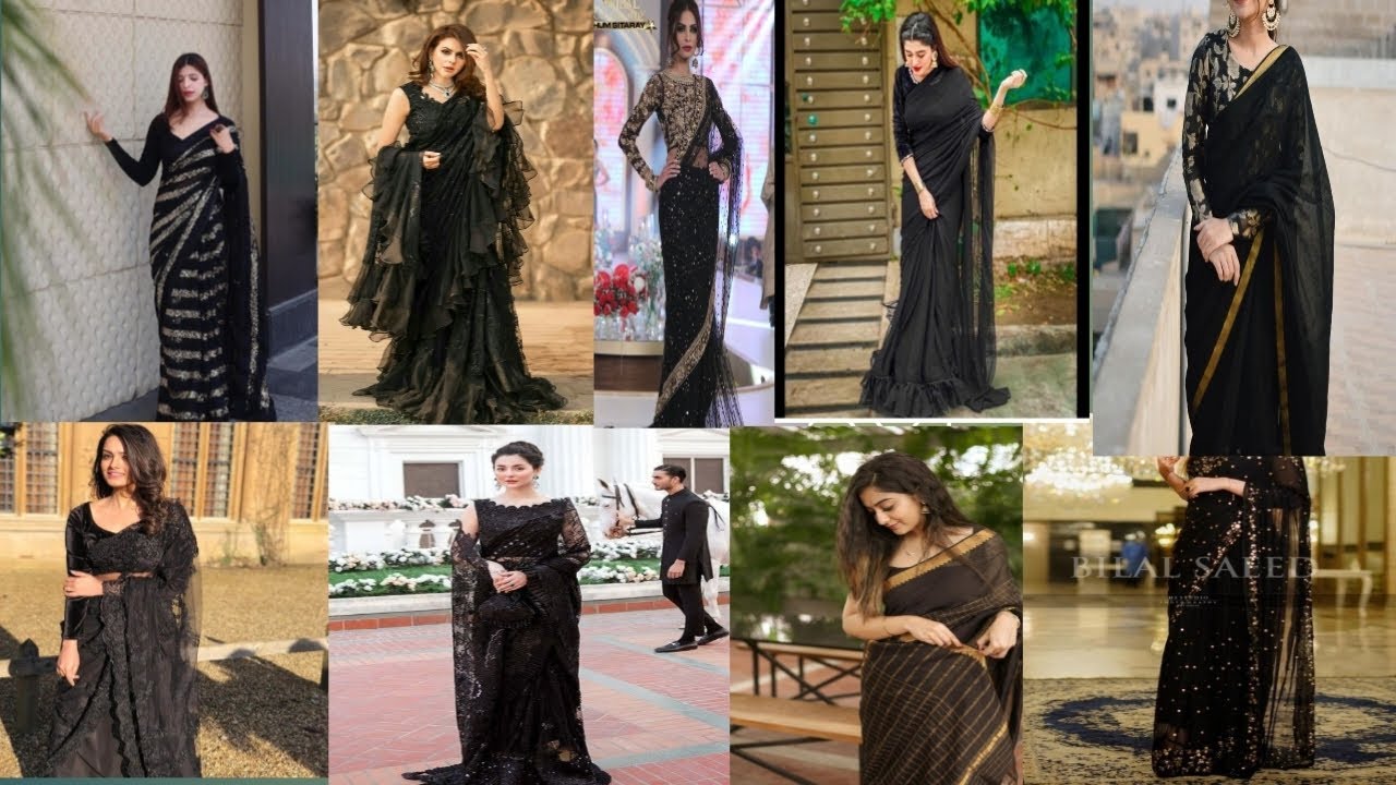 New Black sharee design for girls...|| AS BEAUTY SECRET BD|| - YouTube