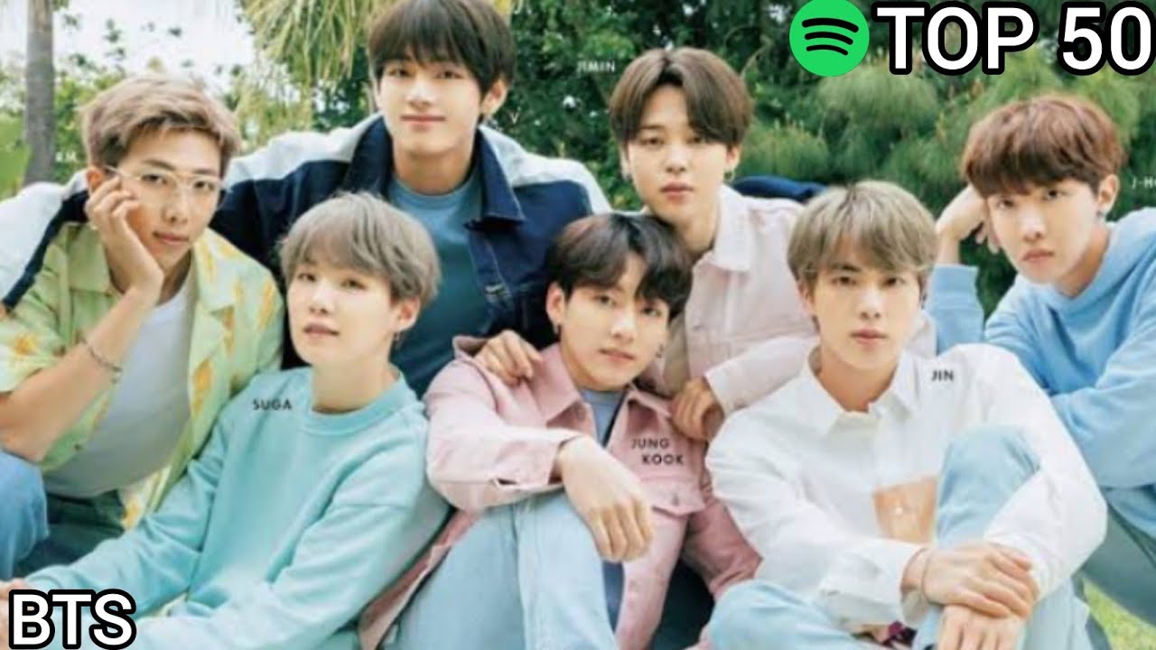 Top 50 BTS Most Streamed Songs On Spotify - YouTube