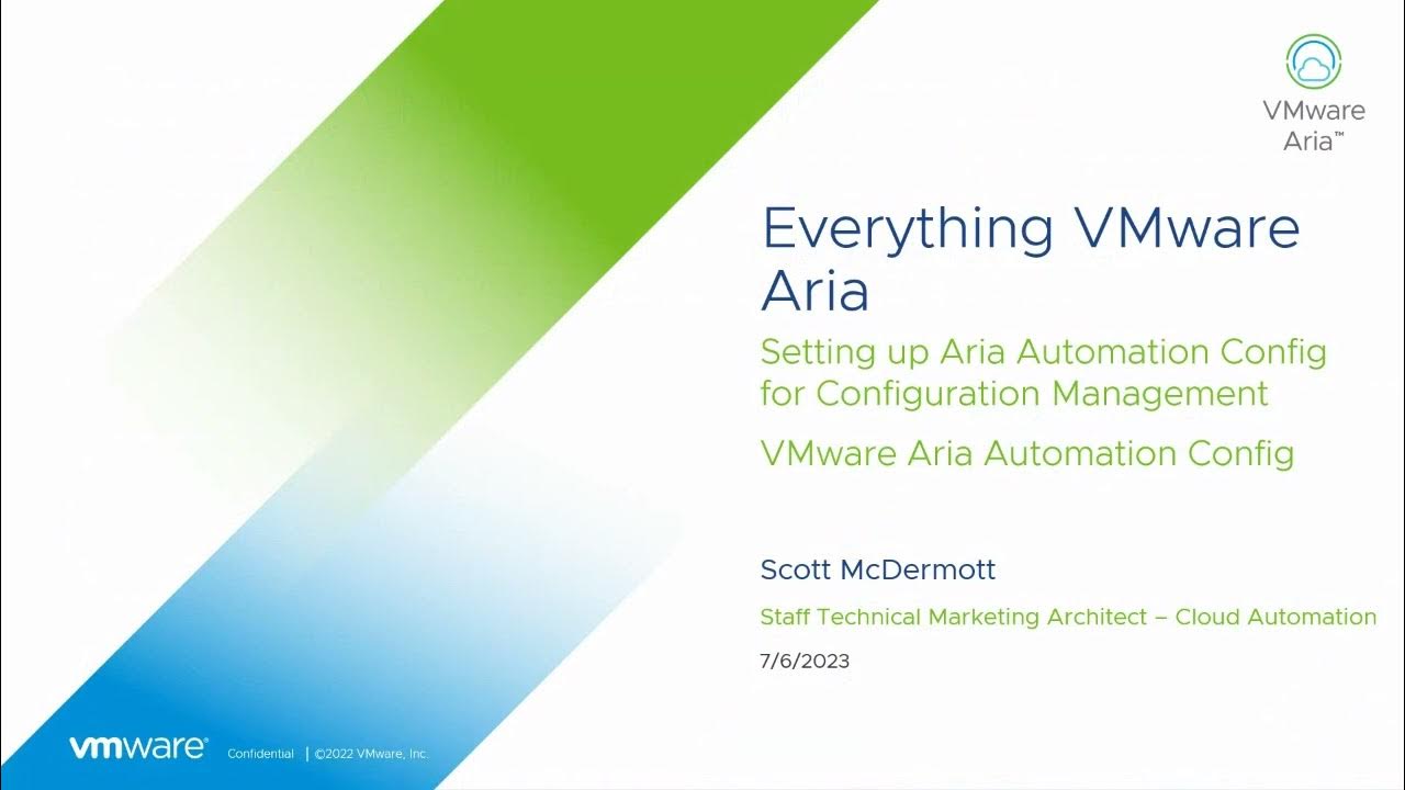 VMware Aria Automation - Setting up Aria Automation Config for Configuration Management - YouTube