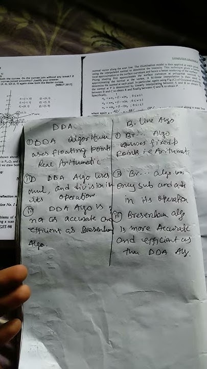 Difference between dda and bresenham line drawing algorithm - YouTube