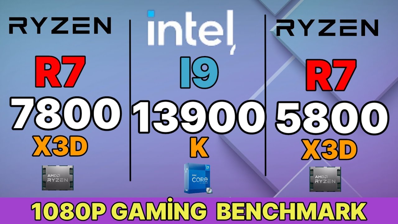R7 7800X3D VS I9 13900K VS R7 5800 X3D vs R9 7950 X3D VS I5 13600K ...