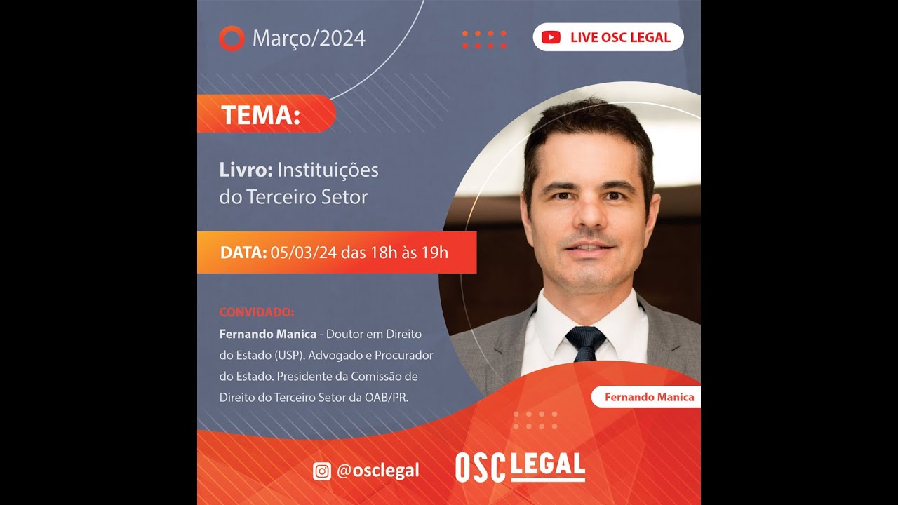 Live OSC LEGAL Especial - Livro Instituições do Terceiro Setor ...