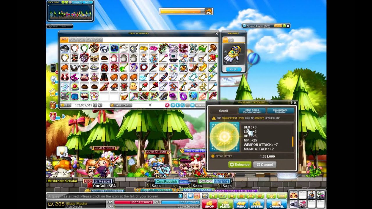 Maplestory : Enhancing Fafnir Damascus (Dagger) to 12 Star - YouTube