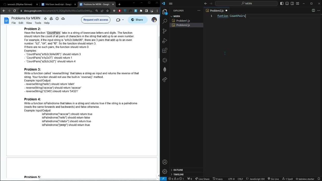 Javascript Problem Solving For Mern Mern Stack In Bangla Youtube
