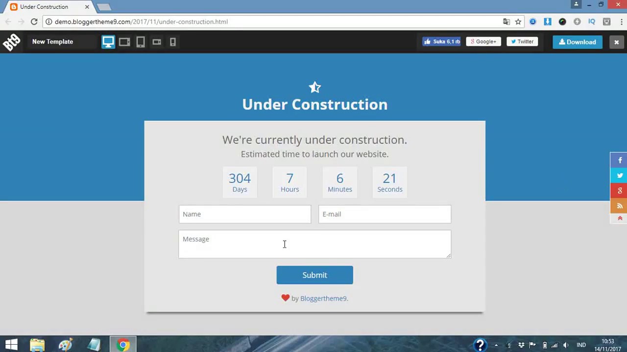Under Construction Blogger Template - YouTube