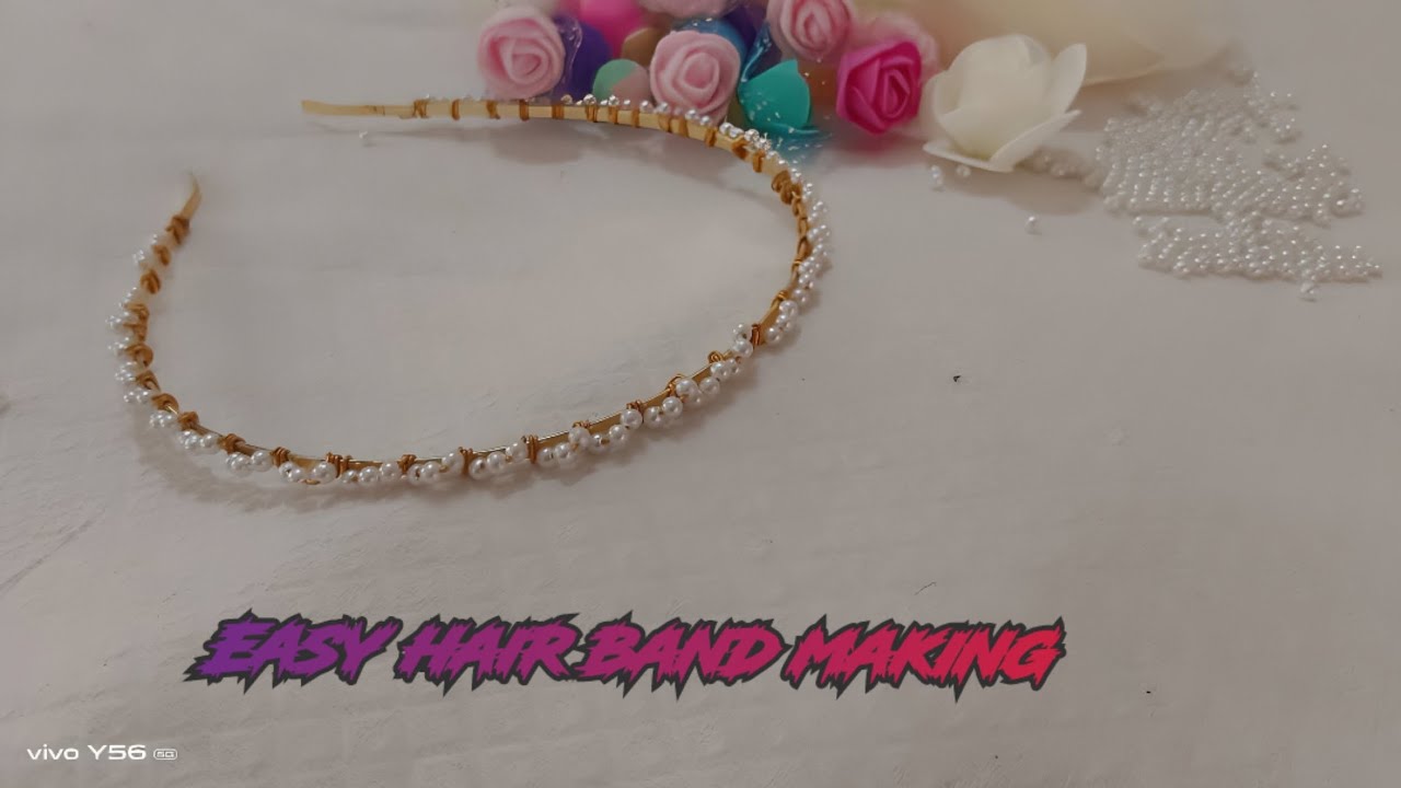 Easy hair band making - YouTube