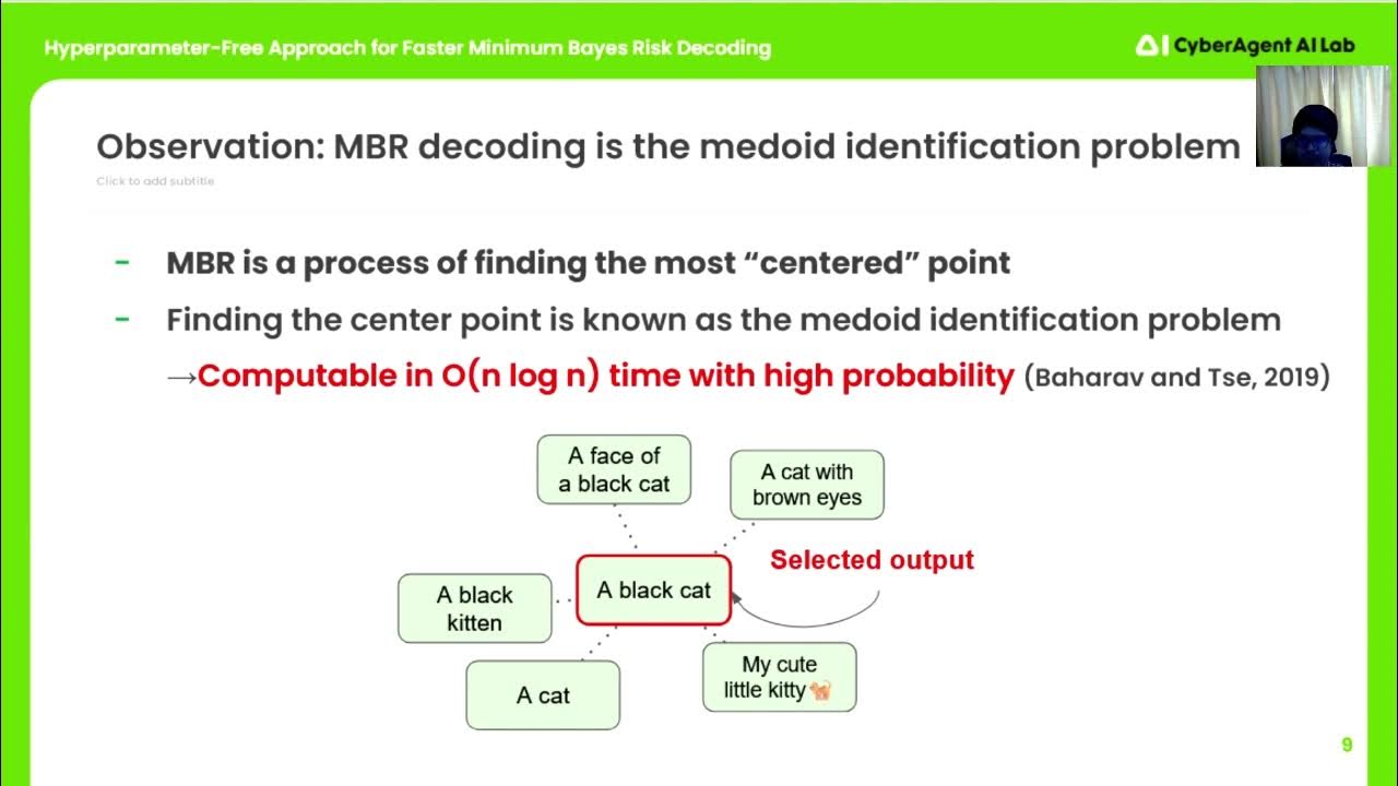 [ACL 2024] Hyperparameter-Free Approach for Faster Minimum Bayes Risk Decoding - YouTube