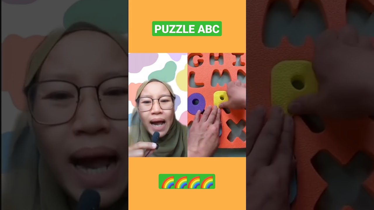 SUSUN PUZZLE ABC 🌈🌈🌈 #shorts #funny - YouTube