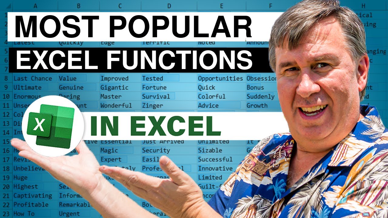 Learn Excel 2010 Most Popular Excel Functions Podcast 1553 YouTube Learn Excel 2010 Most Popular Excel Functions Podcast 1553 YouTube