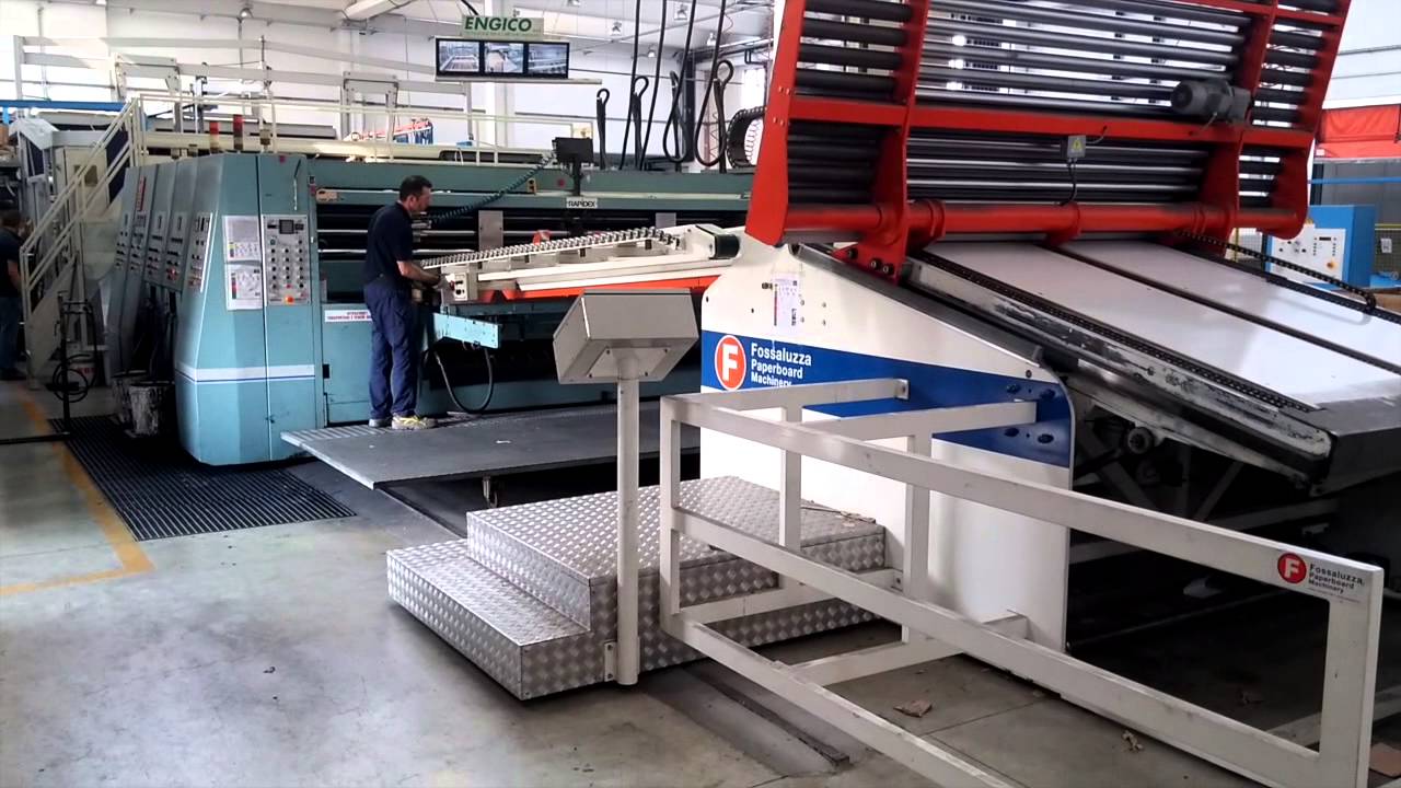 Ref 9844 Rapidex 4200 x 1700mm Printer Slotter Rotary Diecutter - YouTube