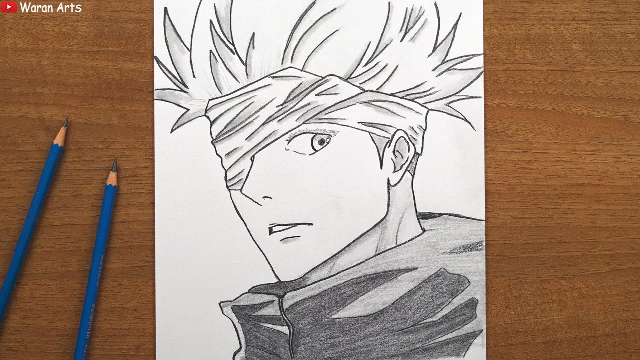 How to Draw Gojo Satoru Step by Step | Easy Anime Drawing Tutorial ...