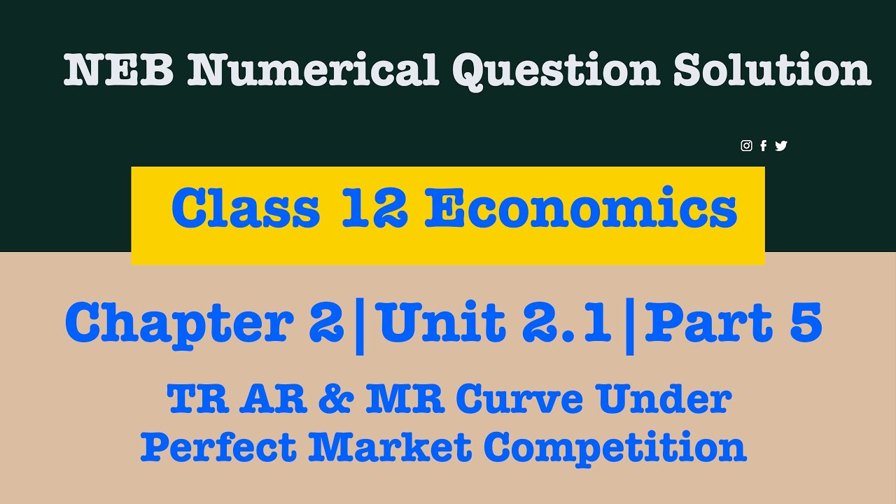Class 12 Economics|Chapter 2|Unit 2.1|Part 5|Numerical Question ...