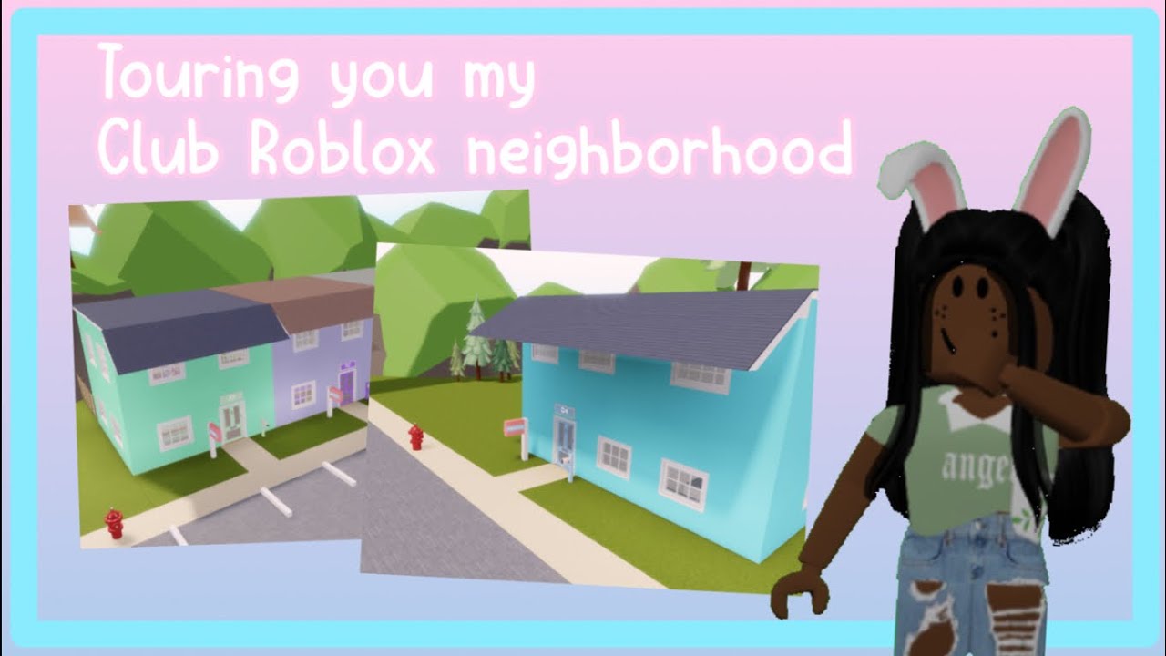 Touring my CLUB ROBLOX neighborhood! | Blue, Purple, and Pink houses ...