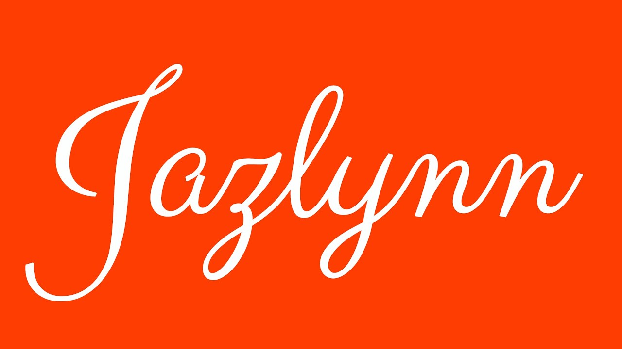 Learn how to Sign the Name Jazlynn Stylishly in Cursive Writing - YouTube