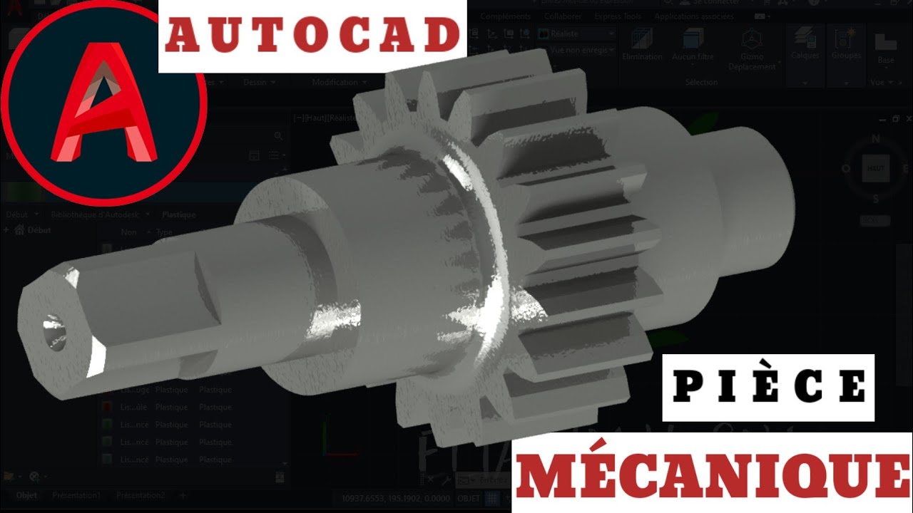 PIÈCES MÉCANIQUES EN 3D || Tuto AutoCAD #16 - YouTube
