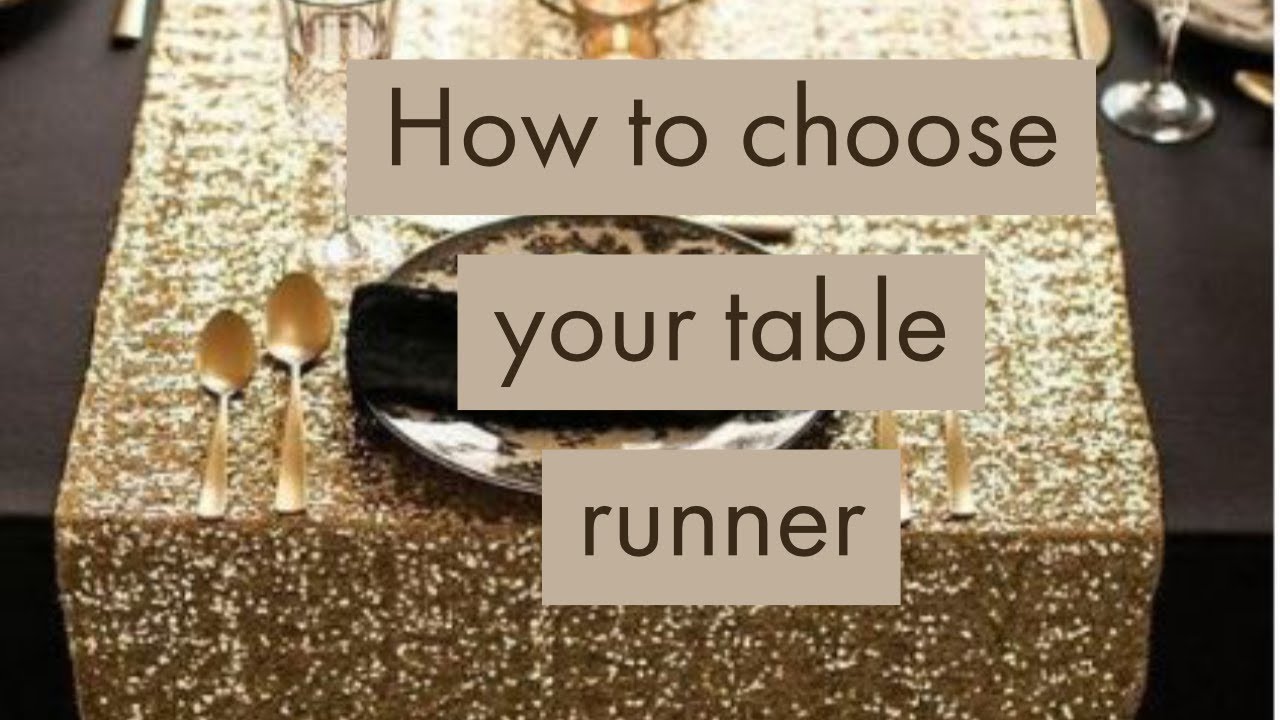 How to choose your table runner for your event - YouTube