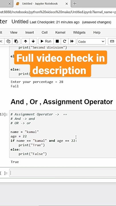 And Or Assignment Operator In Python Datascience Coding Python Ytshorts Viral Youtube