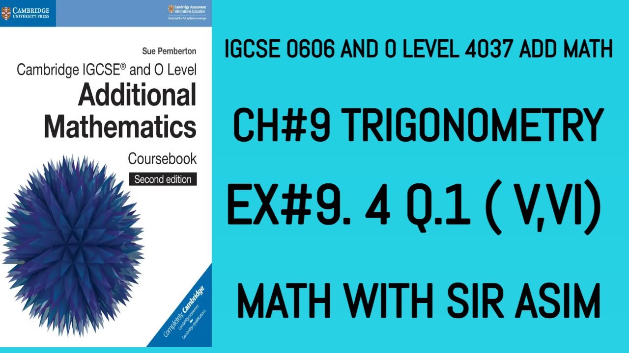 Additional Math IGCSE 0606 and O levels 4037 Ch#9.Ex 9.4( Graphs of ...