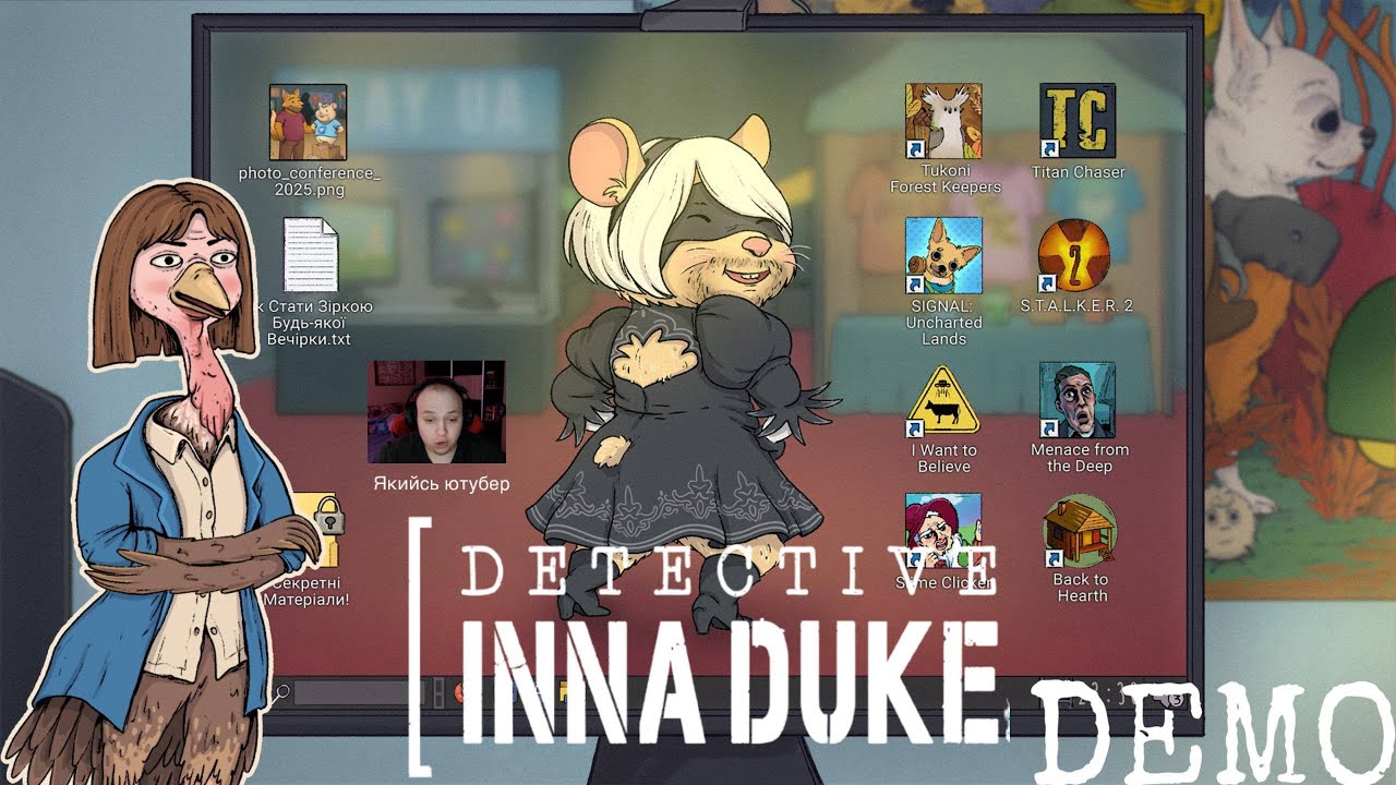 УКРАЇНСЬКА НОВЕЛА ПРО ДЕТЕКТИВА ︎ Detective INNA DUKE DEMO Українською ...