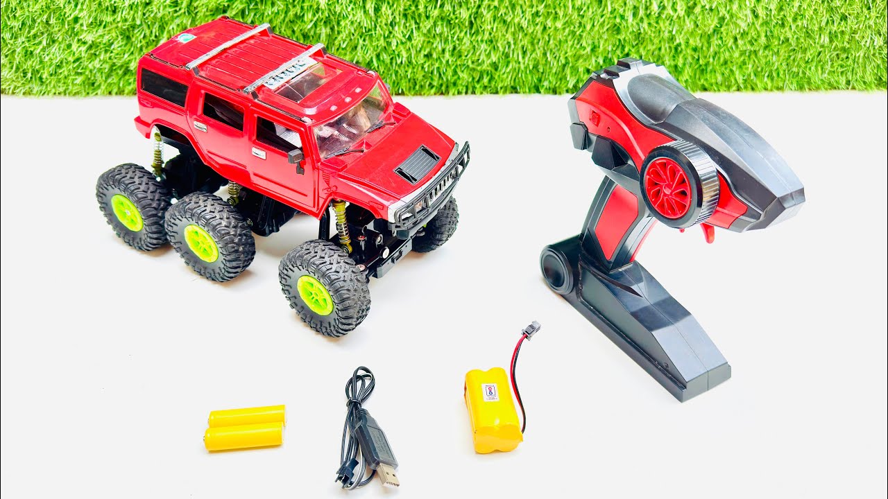 Remote control 6 wheel car rc monster truck unboxing- dabbaunboxing ...