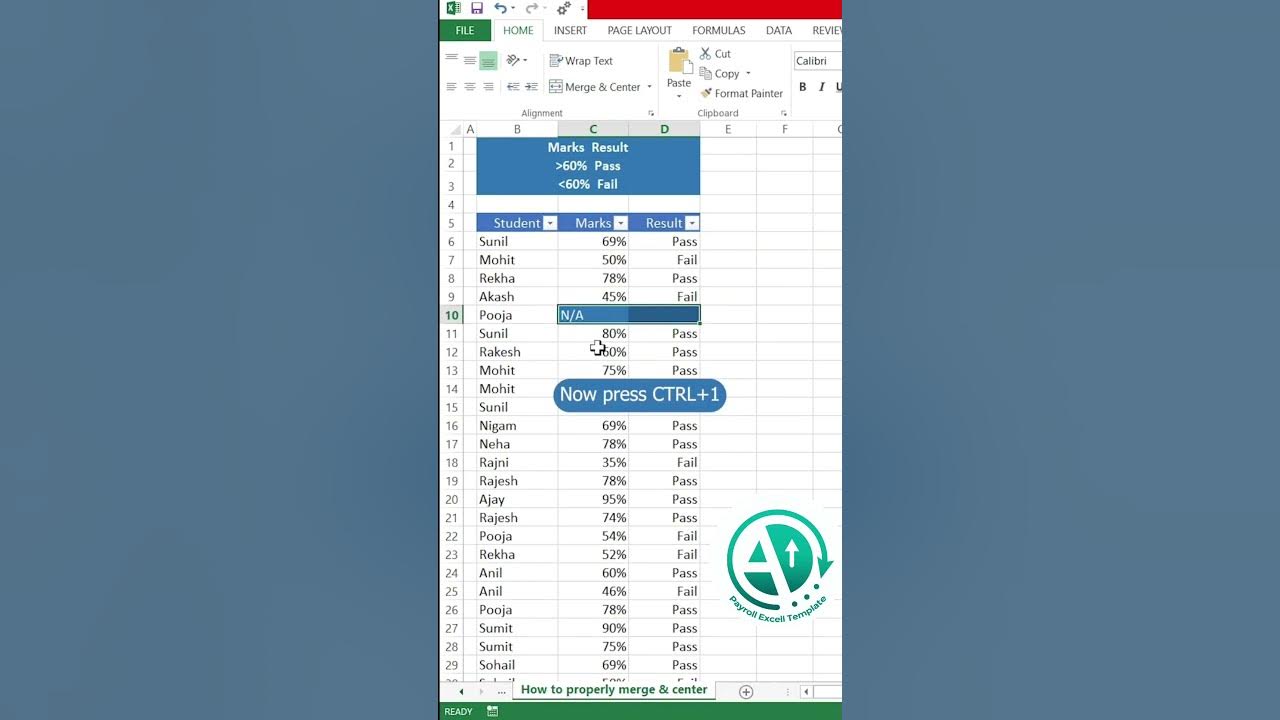 How do you correctly use "Merge & Center" in Excel?#ExcelTips #MergeAndCenter #ExcelTutorial ...