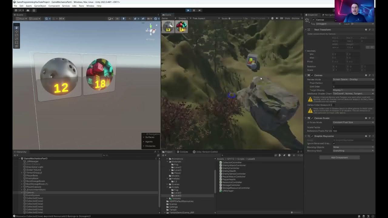 Sneak Peek-4: Creating Game UI Graphical User Interfaces - YouTube