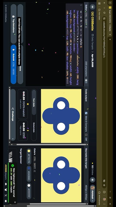 CSSBattle {Daily Target Solution(29/4/2025)}👍🏻#cssbattle #code #cssgame #csshtml #css # ...