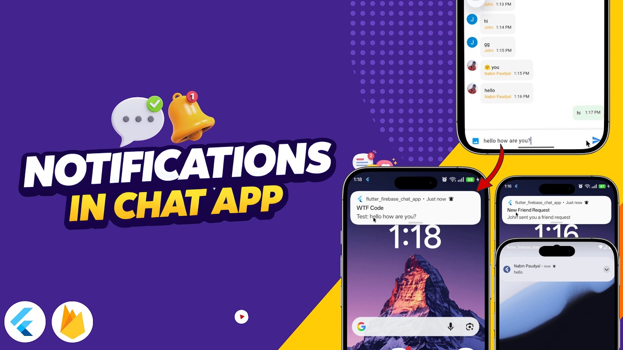Firebase Push Notification in Flutter | Push Notification In Chat App ...