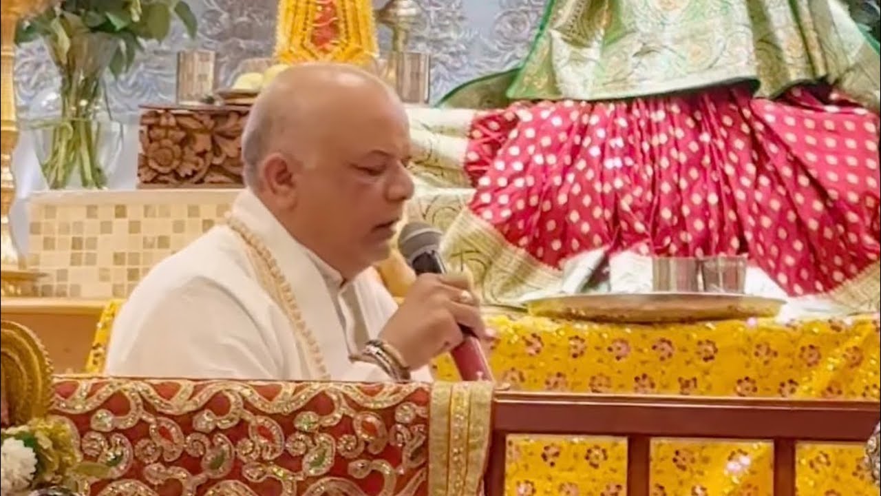 Beautiful purnima Katha At Hindu Center By Pandit Manuj Prasad #bhajan ...