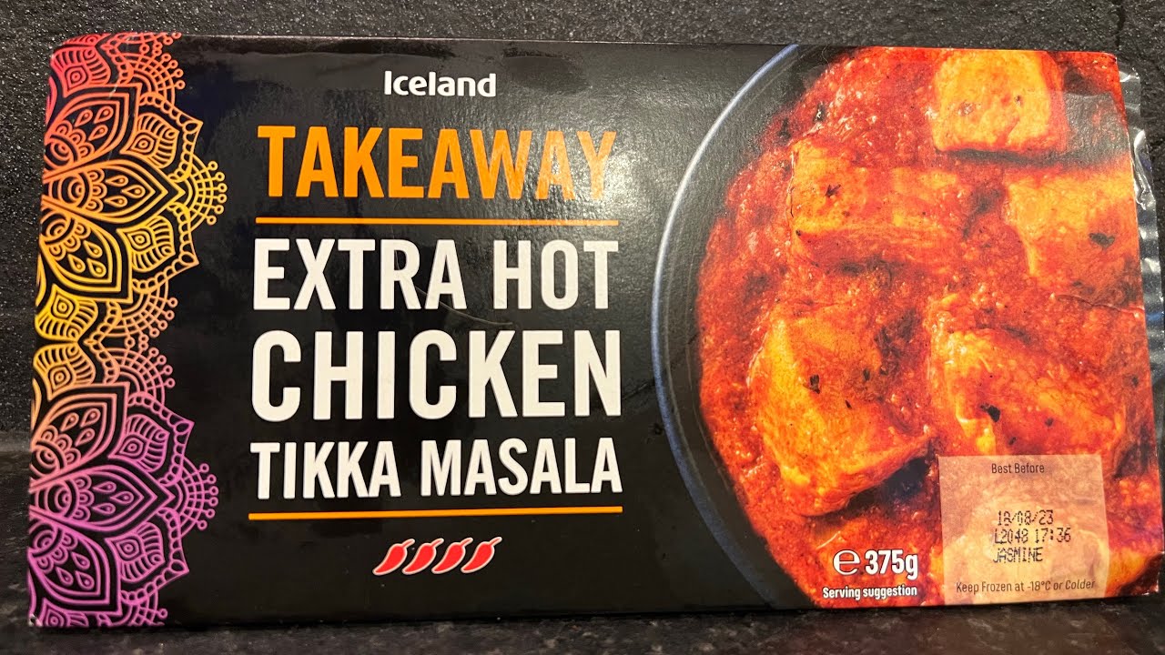 Iceland Takeaway Extra Hot Chicken Tikka Masala Review - YouTube