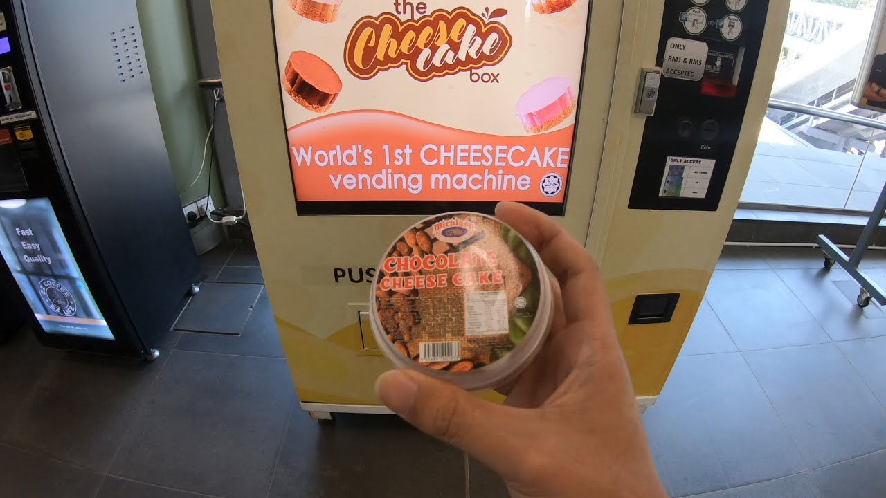 Cheese Cake From A Vending Machine | Cheesy Sausage - YouTube