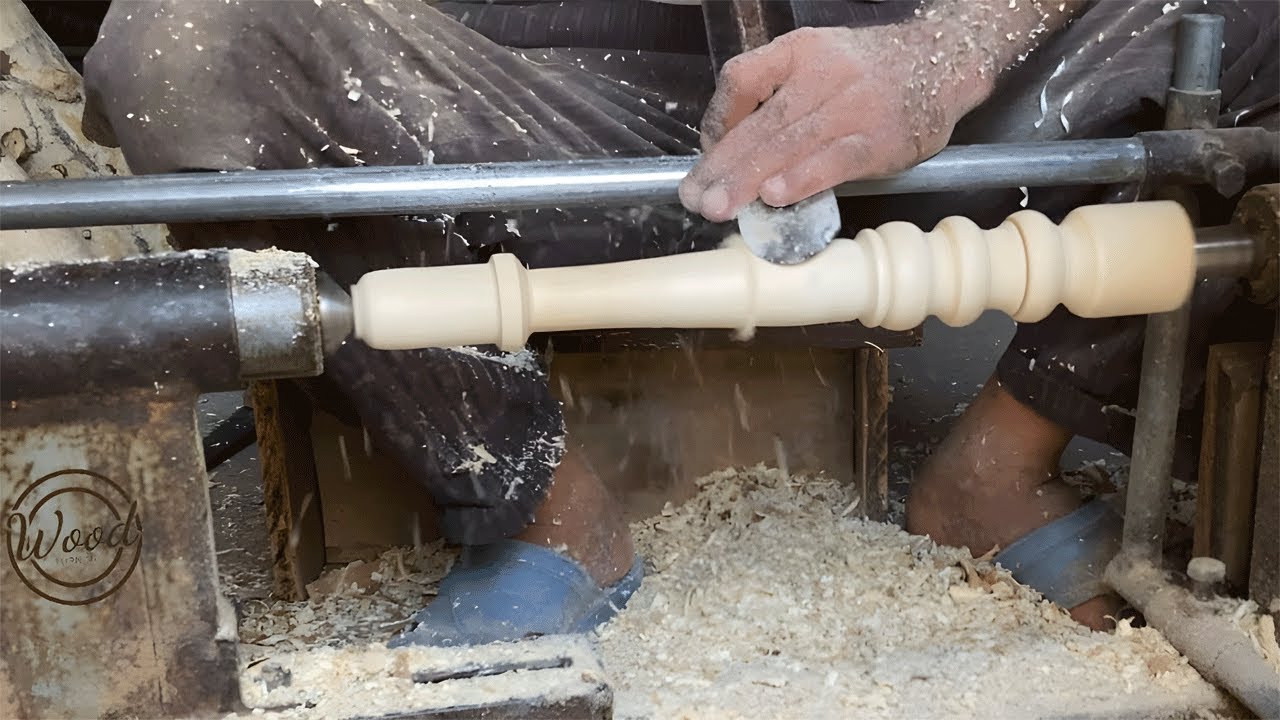 Amazing wood turning: table legs by kharad machine - YouTube