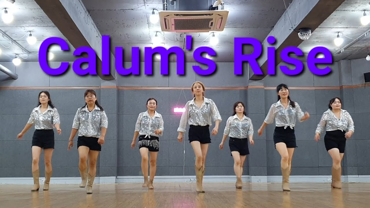Calum's Rise line dance (Beginner) Demo - YouTube